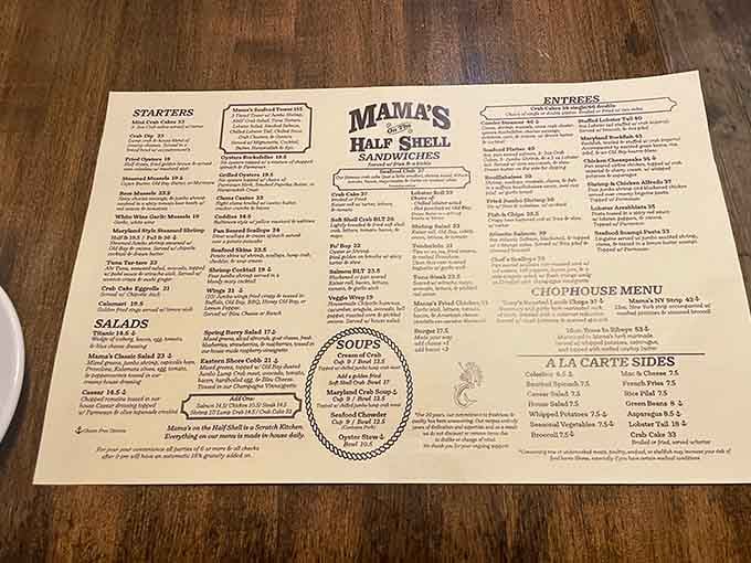 This menu reads like a greatest hits album of Chesapeake Bay cuisine, and every track is a banger.