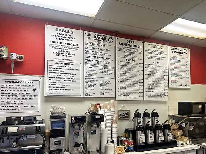 This menu board holds more delicious decisions than a Netflix queue, and every choice is a winner.