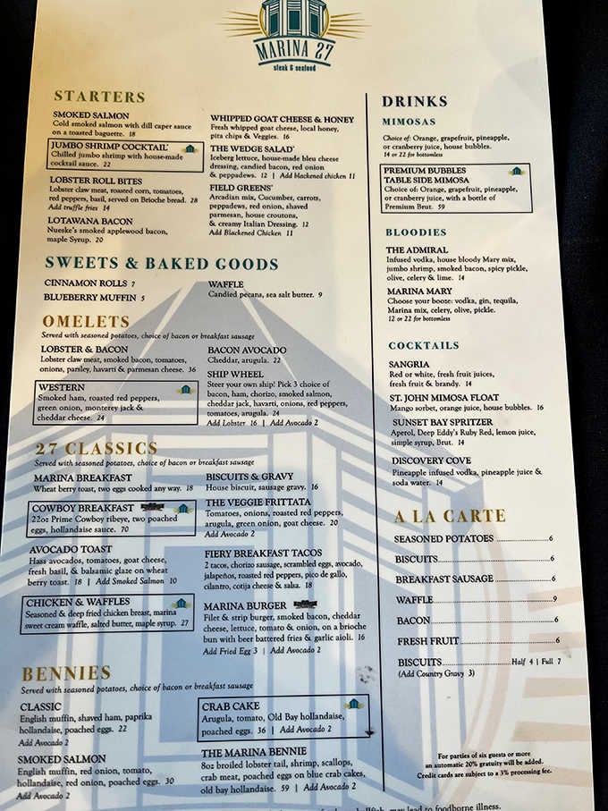 This menu reads like a love letter to both land and sea, offering choices that'll make deciding deliciously difficult.