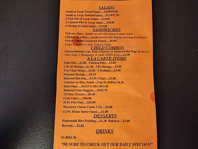 When a menu promises daily specials and Wisconsin cheese curds, you know someone's paying attention to the important things.