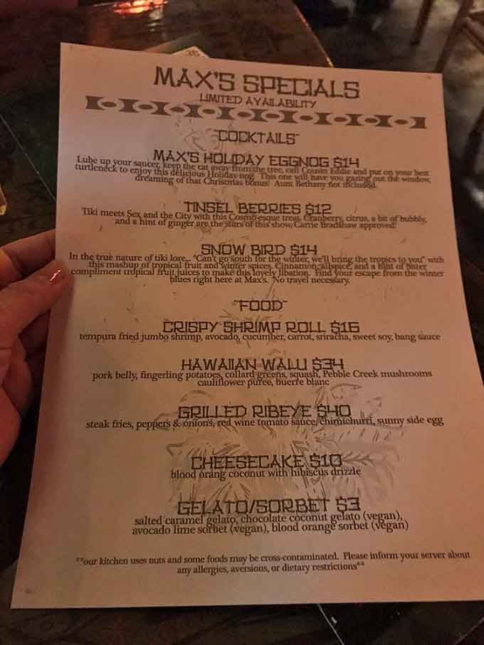 The menu promises tropical adventures your taste buds didn't know they needed this badly.