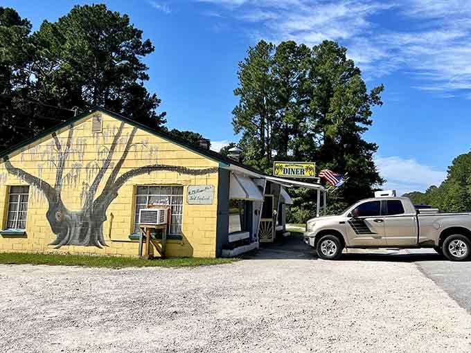 The Diner's yellow walls have seen more breakfast orders than a Waffle House on Sunday morning, bless it.