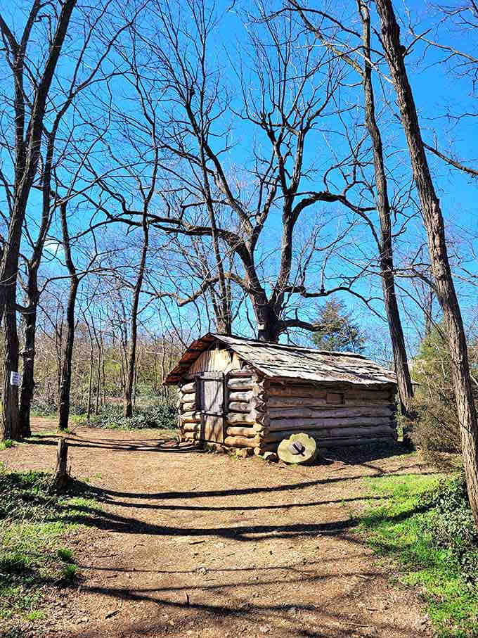 This authentic log cabin makes your studio apartment look like a sprawling mansion by comparison.