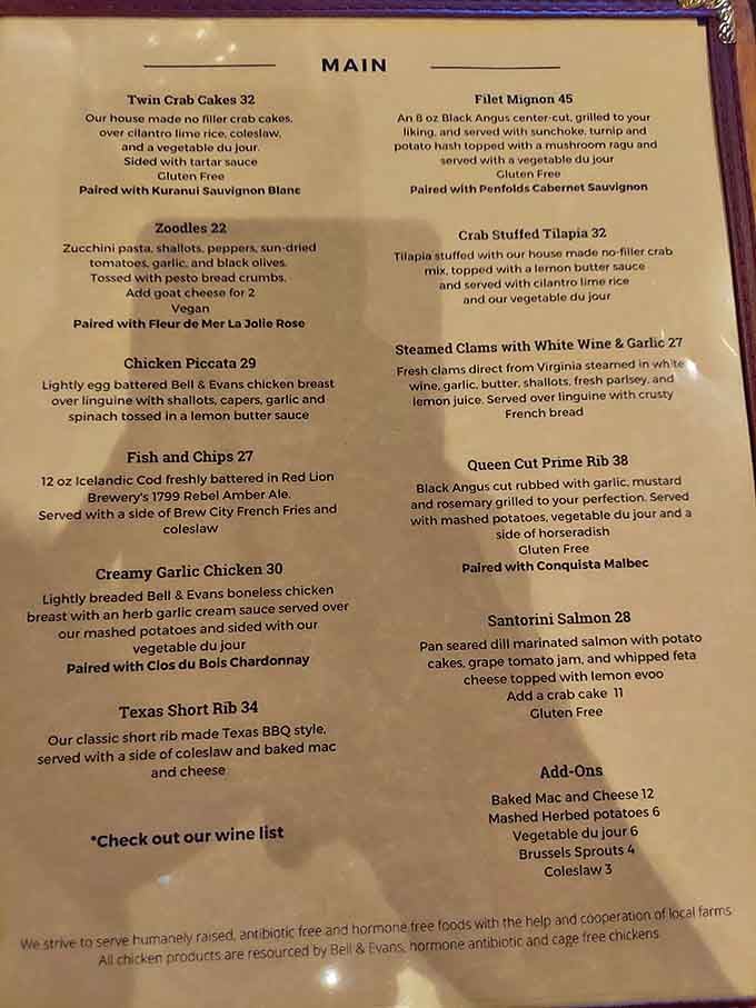This menu reads like a greatest hits album, except every track is delicious and nobody's arguing about it.