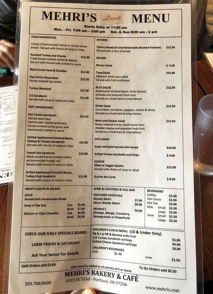 The lunch menu reads like a greatest hits album, with every track guaranteed to satisfy your hungry soul.