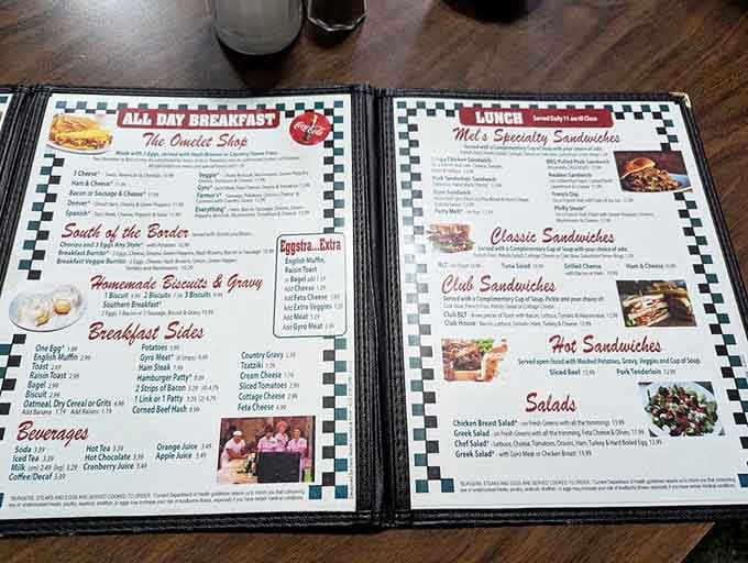 This menu offers more breakfast options than most people have life decisions to make today.
