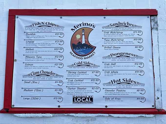 When a menu features rockfish, lingcod, halibut, and albacore tuna, you know you're in serious seafood territory.