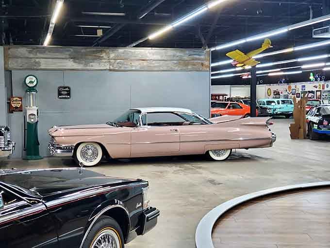 That pink Cadillac isn't just a car, it's a full-length love letter to American automotive excess.