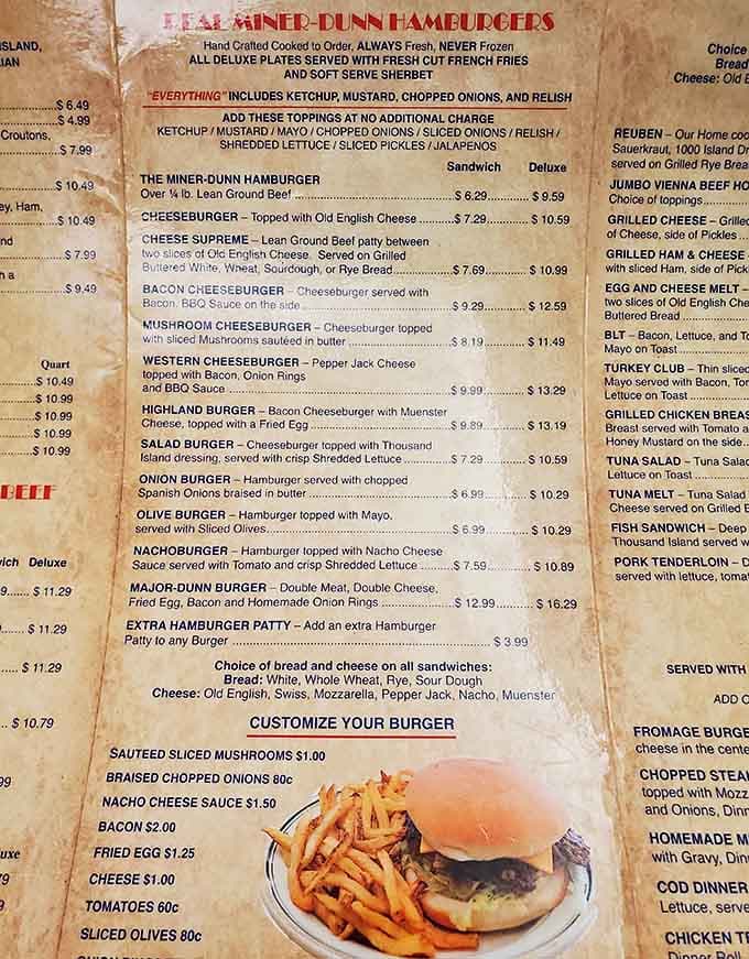 This menu has seen more action than most people's passport, and every item tells a delicious story worth reading.