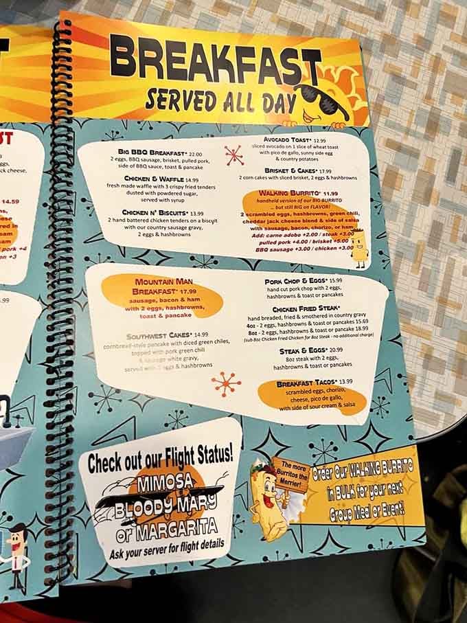 A menu this colorful and fun makes ordering feel less like a decision and more like an adventure.