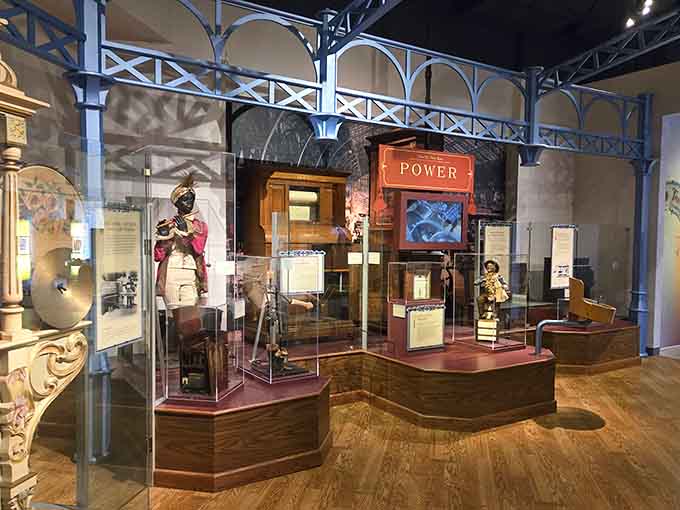 Where mechanical marvels and historical artifacts share space like old friends at a fascinating dinner party.