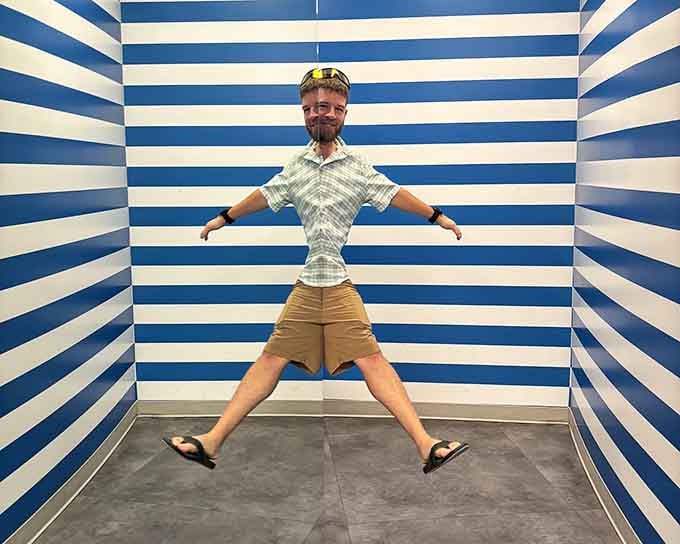 Your body's about to experience an identity crisis courtesy of some very persuasive blue and white stripes.