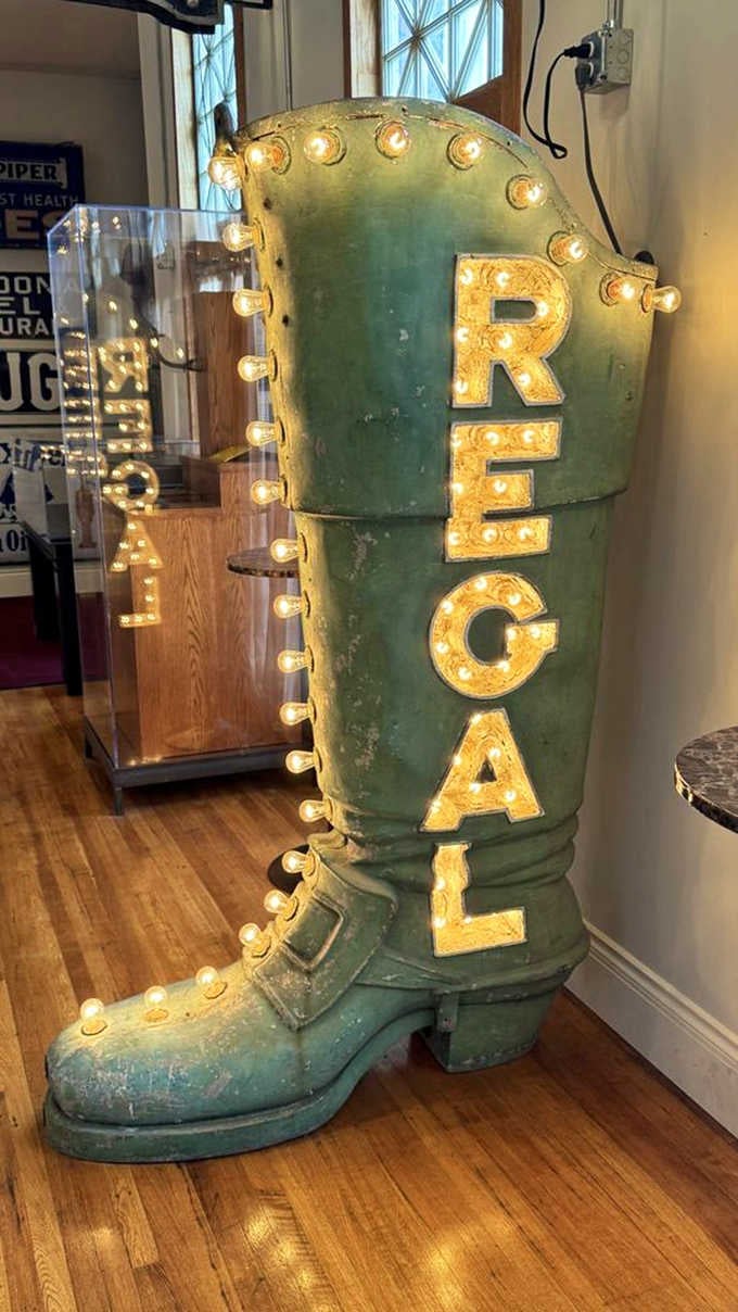 This towering Regal boot isn't just a sign; it's a monument to when Western wear stores had serious swagger.