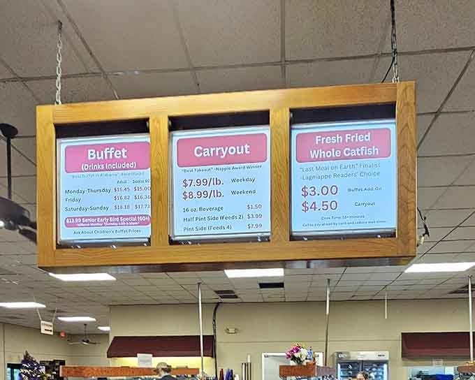 When the buffet includes drinks, you know they're confident you'll need hydration for this culinary marathon.