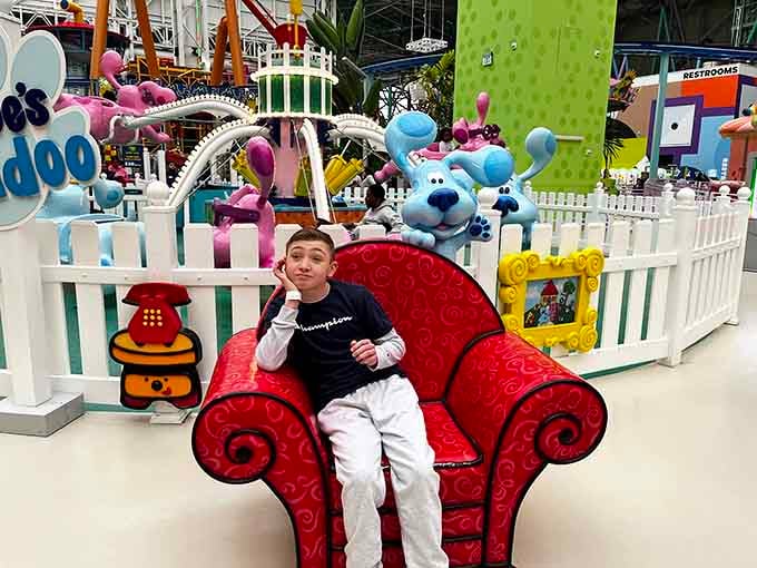 Blue's thinking chair looks way more comfortable than anything in your living room right now.