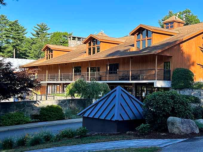 This isn't your average campground lodge; it's where rustic charm meets actual architectural ambition and succeeds beautifully.