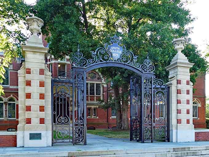 Smith College's ornate gates welcome visitors to a campus where beauty and brains have coexisted for generations.