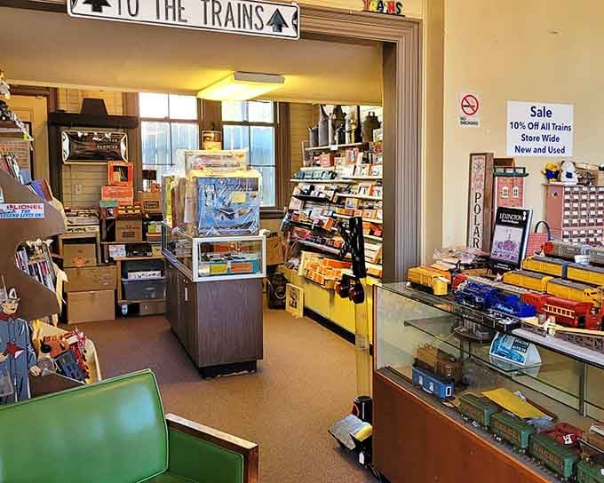 The retail section proves that "just browsing" is a myth when you're surrounded by treasures from your childhood memories.