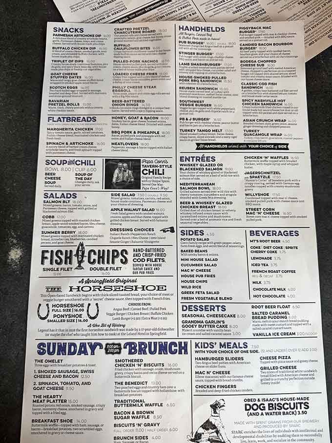 A menu this extensive means decision paralysis is real, but at least you'll suffer deliciously while choosing.