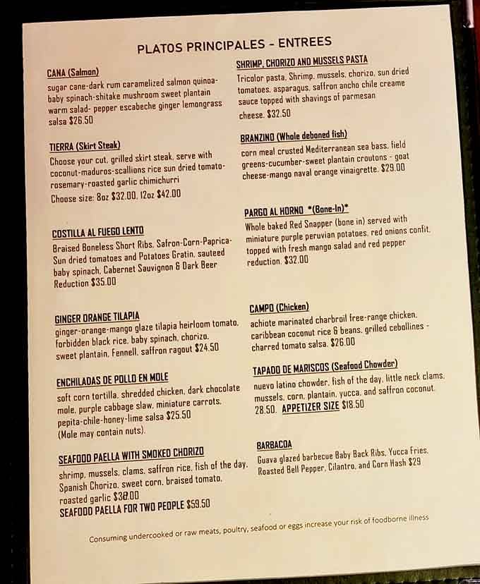 This menu reads like a passport stamp collection, each dish promising its own delicious adventure worth taking.