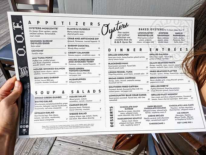 This menu reads like a love letter to the Atlantic Ocean, featuring everything from oysters to grouper.