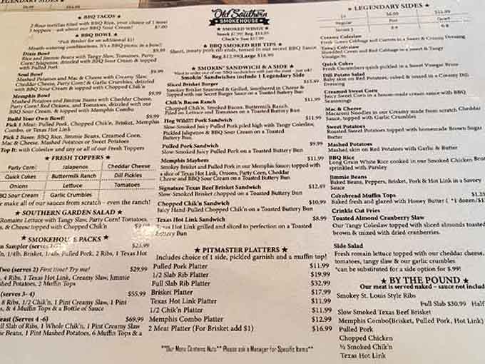 This menu reads like a greatest hits album of Southern barbecue, and every track is a banger.