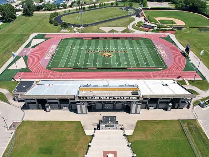 J.J. Keller Field at Titan Stadium hosts college football with all the passion, none of the nosebleed ticket prices.