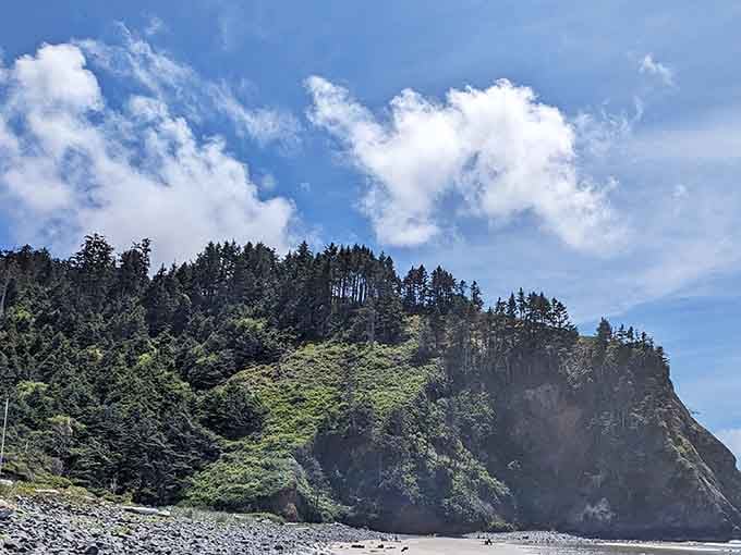 That mountain rising from the sea like a green pyramid? That's Neahkahnie, and yes, it's as dramatic as it looks.