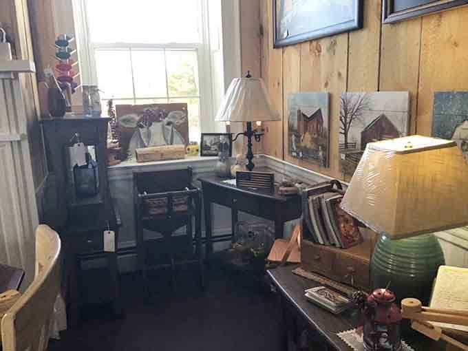 Every corner reveals another treasure, from elegant desks to cozy chairs that invite lingering conversations.