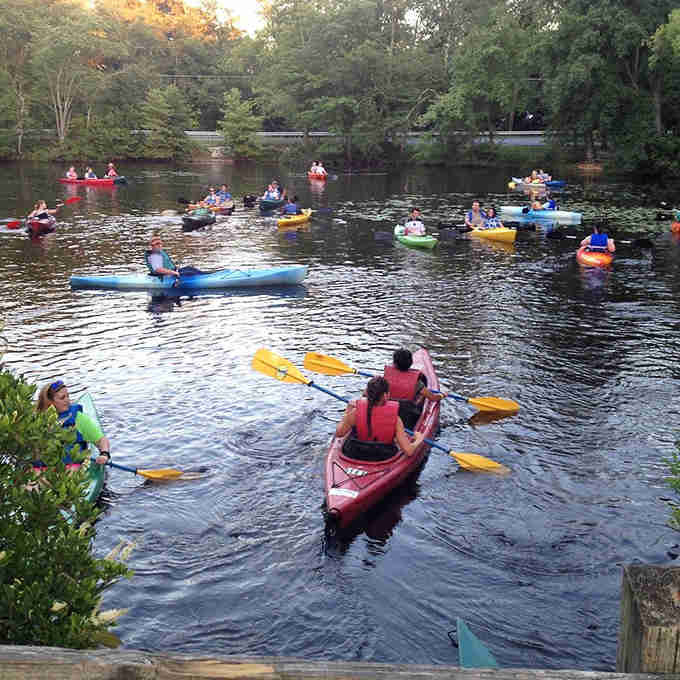 When the lake becomes a floating parking lot of colorful kayaks, you know you've found the good stuff.