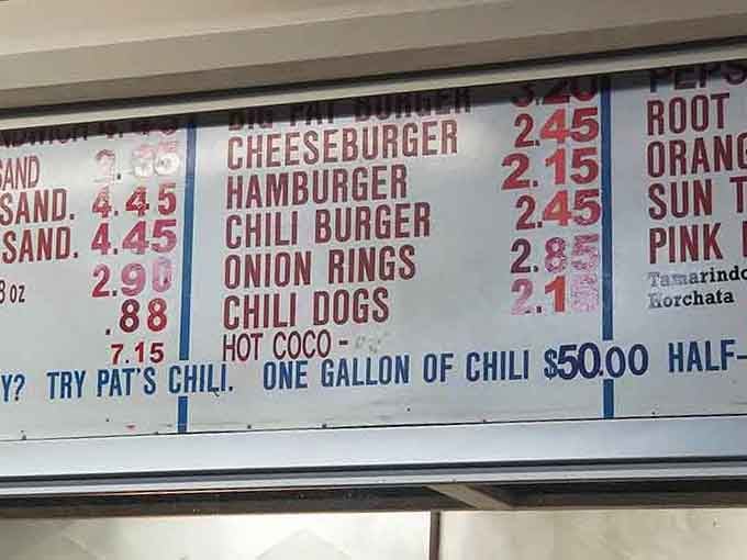 When the menu's been perfected over decades, you don't need fancy fonts or complicated descriptions to sell it.