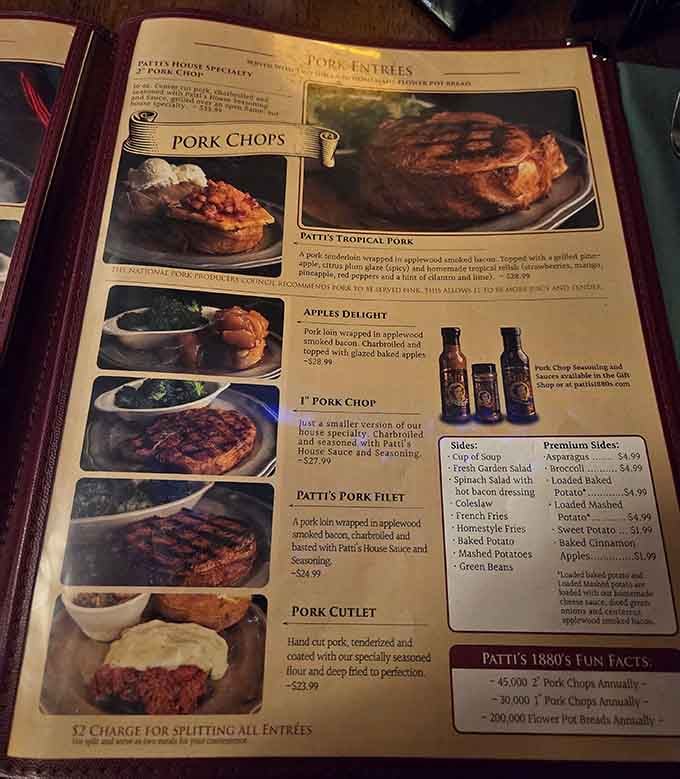 When your menu needs photographs to prepare diners for the sheer audacity of your portion sizes, you're doing something right.