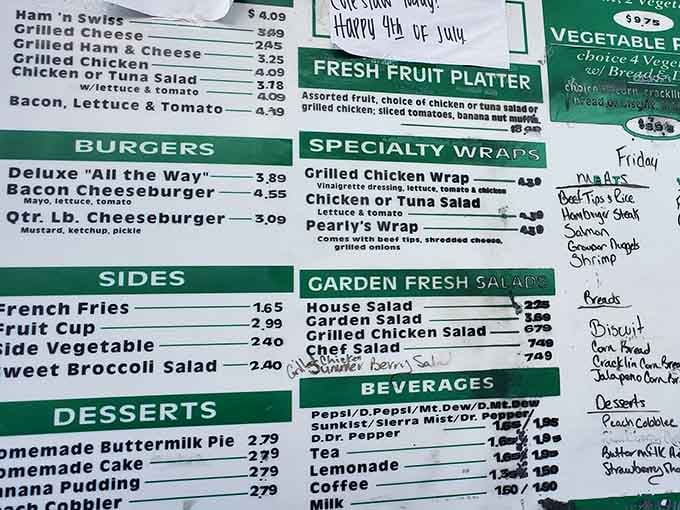 Breakfast all day and hot lunch specials? This menu understands what people actually want.