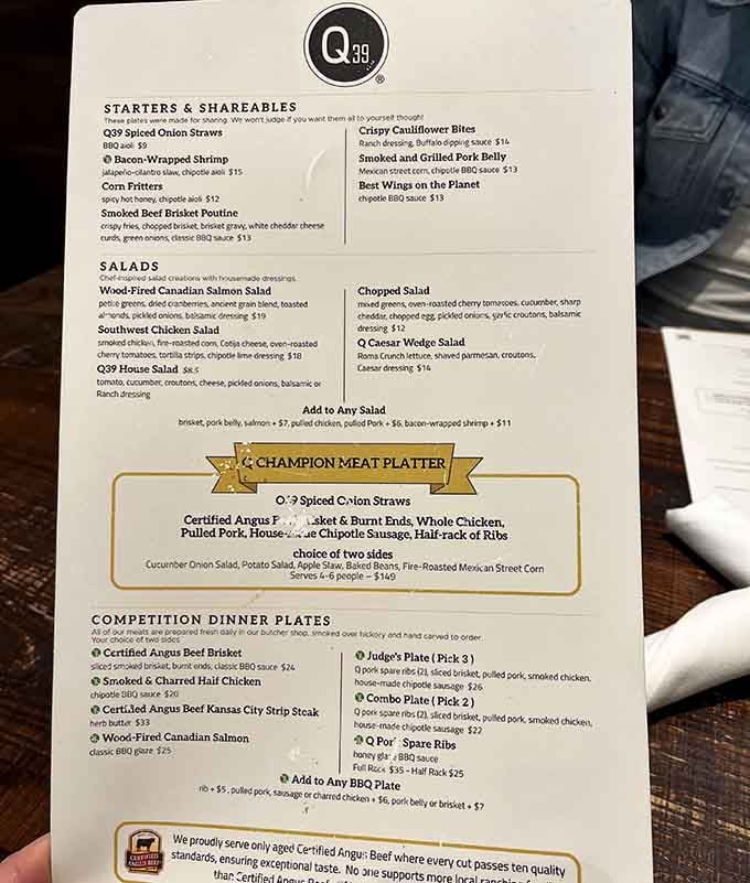 The Champion Meat Platter isn't just a menu item, it's a delicious declaration of barbecue excellence.