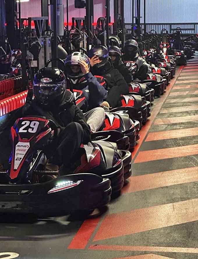 Helmets on, game faces activated, and that collective nervous energy you can practically taste in the air.