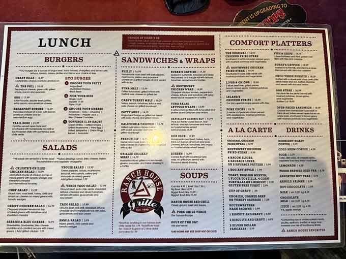 When a menu offers everything from breakfast burritos to pot roast, you know someone's been paying attention to what people actually want.