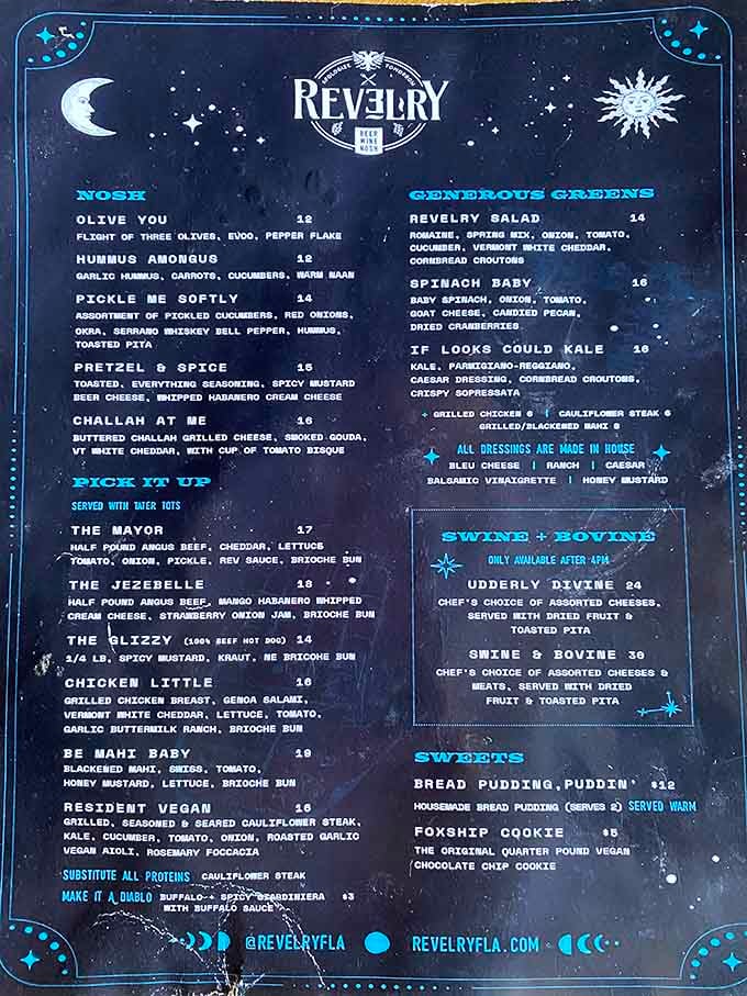 The menu reads like a comedy writer's fever dream, and honestly, we're here for every pun.