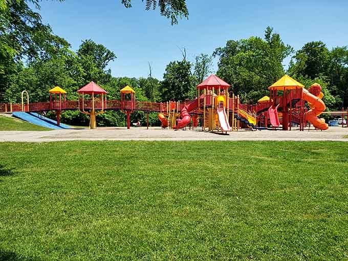 When playground equipment comes in more colors than your average box of crayons, childhood just got an upgrade.