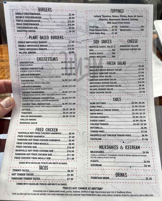 This menu reads like a choose-your-own-adventure book, except every ending involves delicious, glorious satisfaction and elastic waistbands.