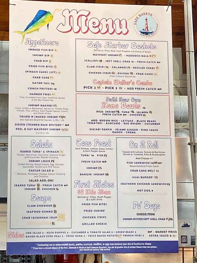 This menu reads like a greatest hits album of coastal cuisine, and trust us, there are no B-sides.