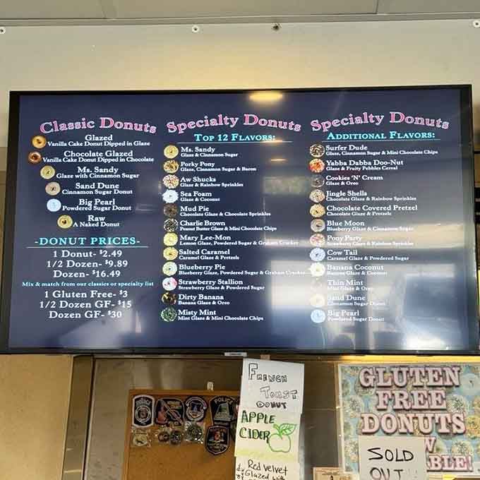 This menu board is basically a choose-your-own-adventure novel, except every ending involves you being extremely happy.