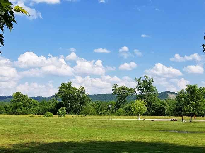 This sprawling green expanse under cotton-candy clouds looks more like Montana than the Midwest, honestly.