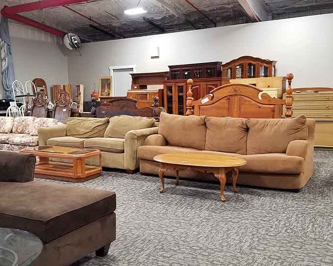 That couch looks more comfortable than half the furniture in regular stores, and it costs a fraction of the price.
