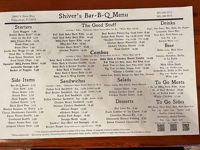 When a menu offers this many smoky options, you know you've found the real deal.