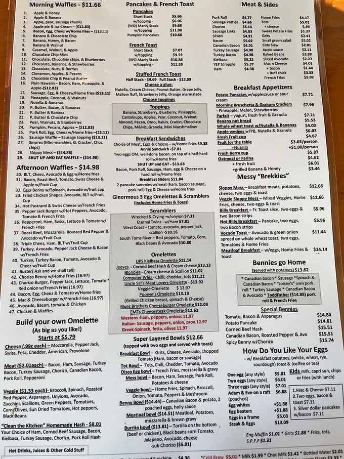 This menu reads like a choose-your-own-adventure book, except every ending involves you being deliciously satisfied.