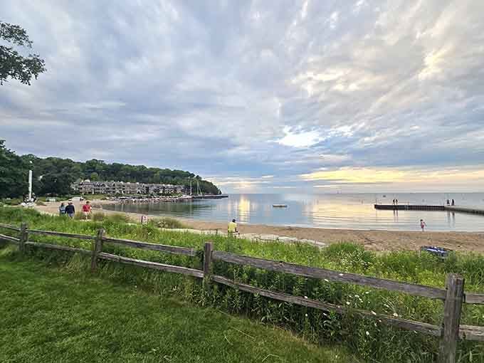 This peaceful shoreline view explains why people keep coming back to Sister Bay like it's some magnetic force.