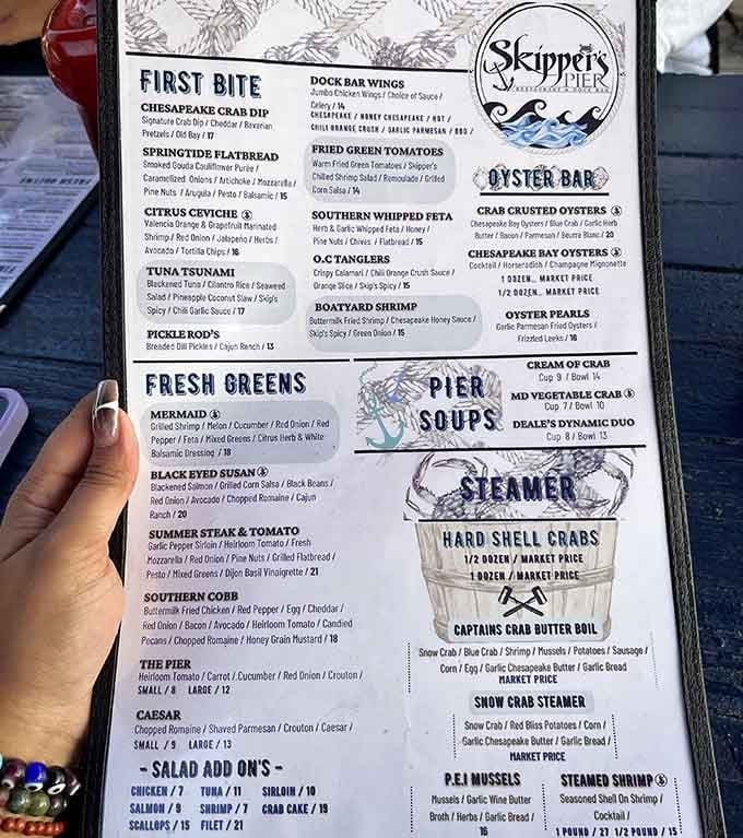 This menu reads like a greatest hits album of Chesapeake Bay cuisine, and every track's a banger.