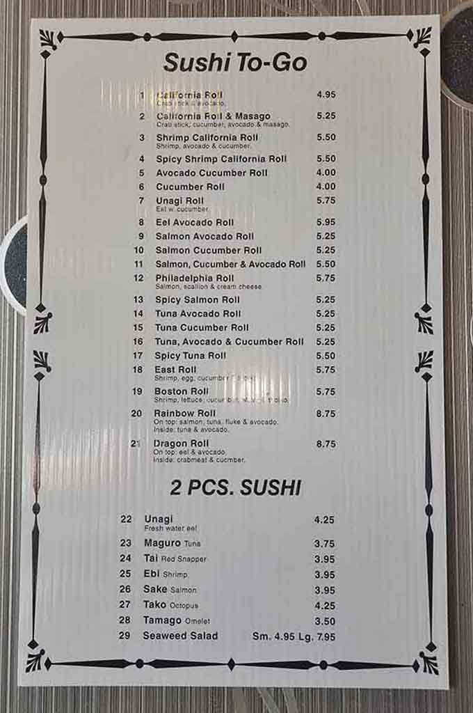 The sushi menu offers everything from classic California rolls to adventurous dragon rolls that'll make your taste buds dance.