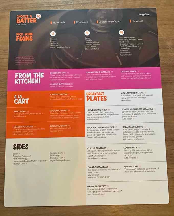 Choose your batter, pick your fixins, and suddenly you're the architect of your own delicious morning masterpiece.