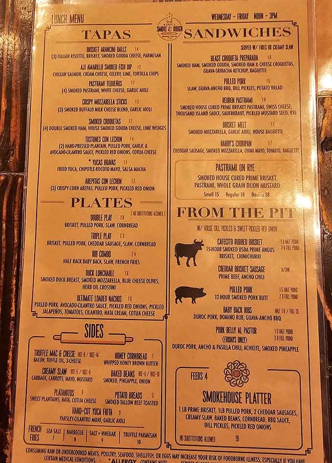 This menu reads like a greatest hits album, except every track is a banger and nothing skips.